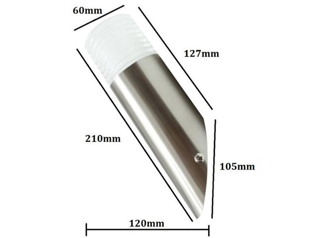 Applique LED Murale 5W IP44 Tube Incliné | Contact Silumen