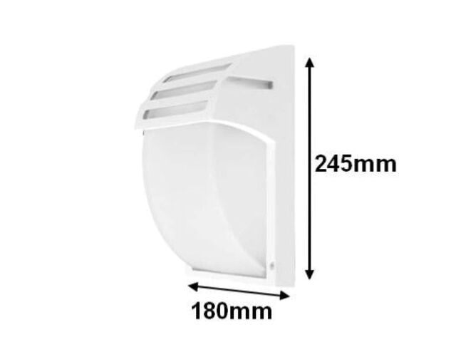 Applique Murale Blanche LED IP44 pour ampoule E27 | Contact Silumen