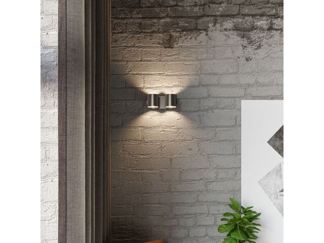 Applique Murale Cylindre 2 Spots de Lumière pour Ampoule G9 - Blanc ...
