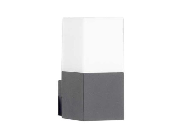Applique Murale Grise LED IP44 Alu pour ampoule E27 | Contact Silumen