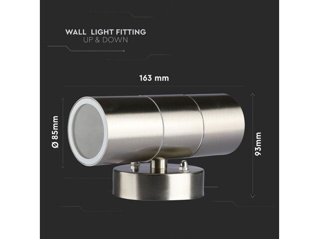 Applique Murale LED IP44 Double Faisceau GU10 - Blanc | Contact Silumen