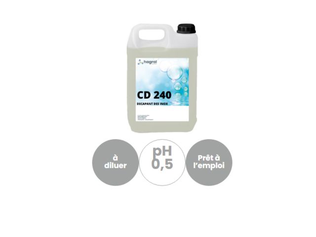 Décapant des inox | CD 240 | Contact LABORATOIRES HAGRAL