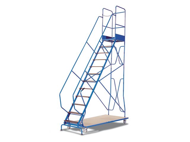 Escabeau girafe mobile sécurisé 12 marches | Contact SETAM, L ...