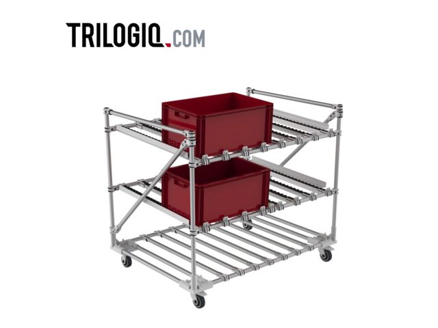Flow rack mobile emballages | Contact TRILOGIQ