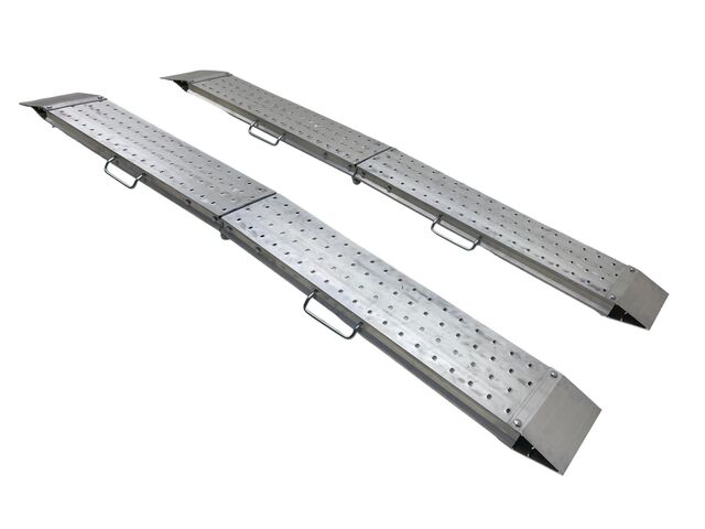 Jeu de rampes aluminium pliantes 1100kg 2440x240mm MW Tools SOP2400 ...