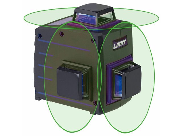 Laser multi-lignes - laser vert - 3 lignes très claires à 360° Limit ...