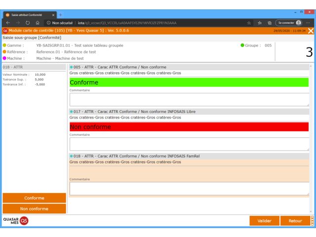 Logiciel de maîtrise statistique des procédés de fabrication et des capabilités QUASAR-SPC ...