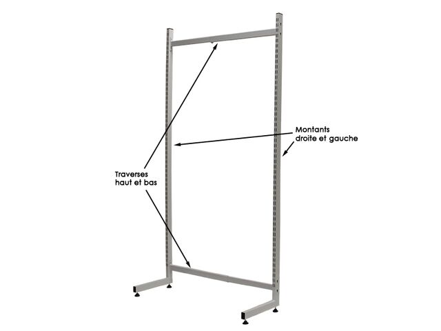 Montant simple-face H 210 cm Presam® | Contact EDIMETA - Présentoirs et ...