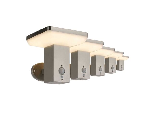 Pack de 5 - Applique Solaire LED Murale 4.4W IP44 Carré avec Détecteur ...