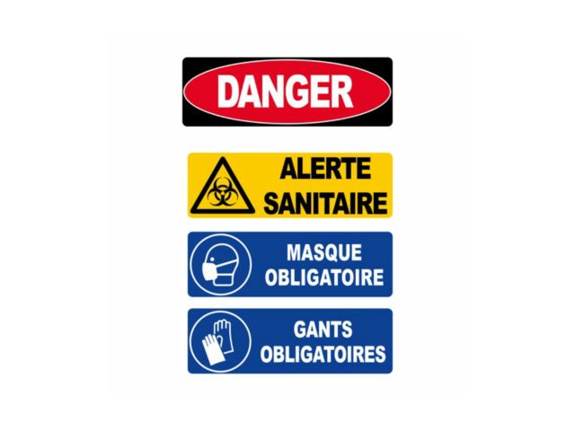 Panneau d'alerte sanitaire | Contact RAJA