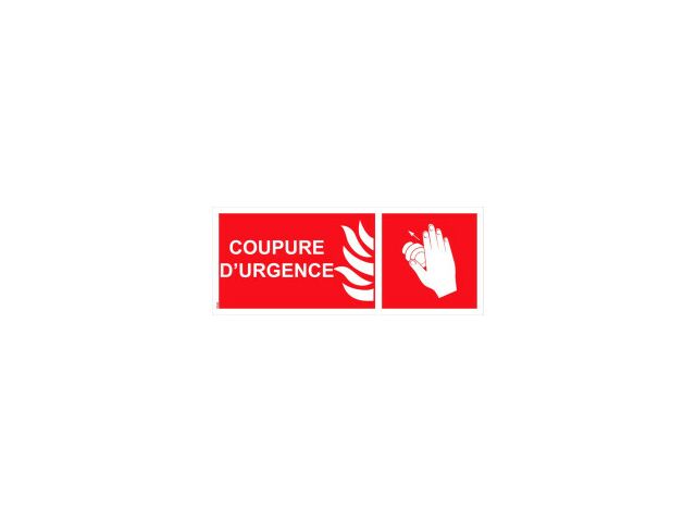 Panneau picto coupure d'urgence | Contact NORMEQUIP