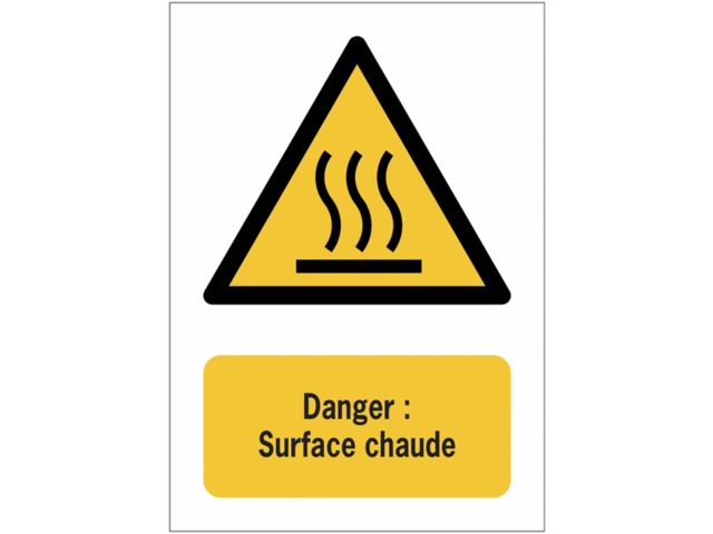 Panneaux NF EN ISO 7010 A3/A4/A5 Danger Surface chaude - W017 | Contact ...