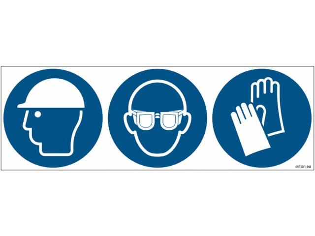 Pictogrammes ISO 7010 Casque, lunettes et gants obligatoires | Contact ...