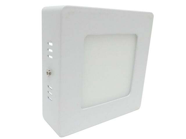Plafonnier LED 6W Carré - Blanc Neutre 4000K - 5500K | Contact Silumen
