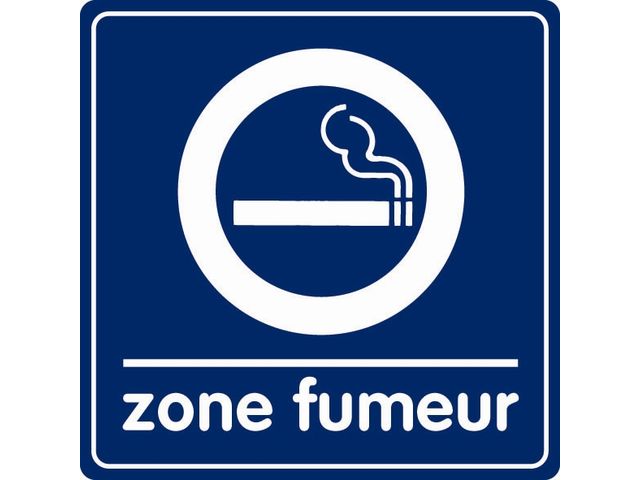 Plaquette Zone fumeur - Plexiglas couleur 90x90mm - 4033990 | Contact ...