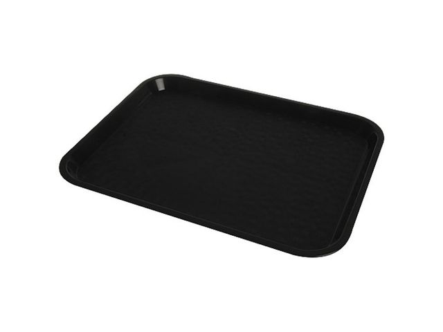 Plateau fast food plastique noir 34.5x26.5 x 25 Firplast | Contact SAS ...