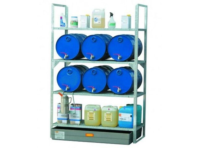 Rayonnage 540 avec cale-fûts pour 6 fûts 60 litres ou petits récipients ...