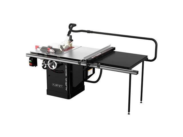 Scie circulaire sur table d'atelier diam. 250mm 4kw 400V butée 91cm MW ...
