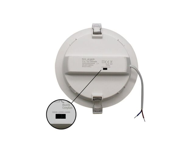 Spot LED Extra Plat Downlight Rond 18W Blanc CCT - 3000K/4000K/6000K ...