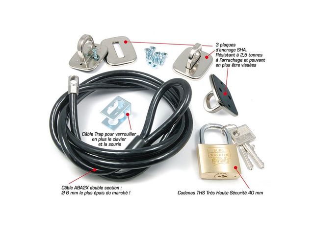 Système antivol acier très haute-sécurité : Le kit complet | Contact SBE DIRECT