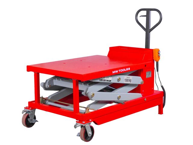 Table élévatrice mobile électrique sur batterie à ciseaux 1500 kg ...